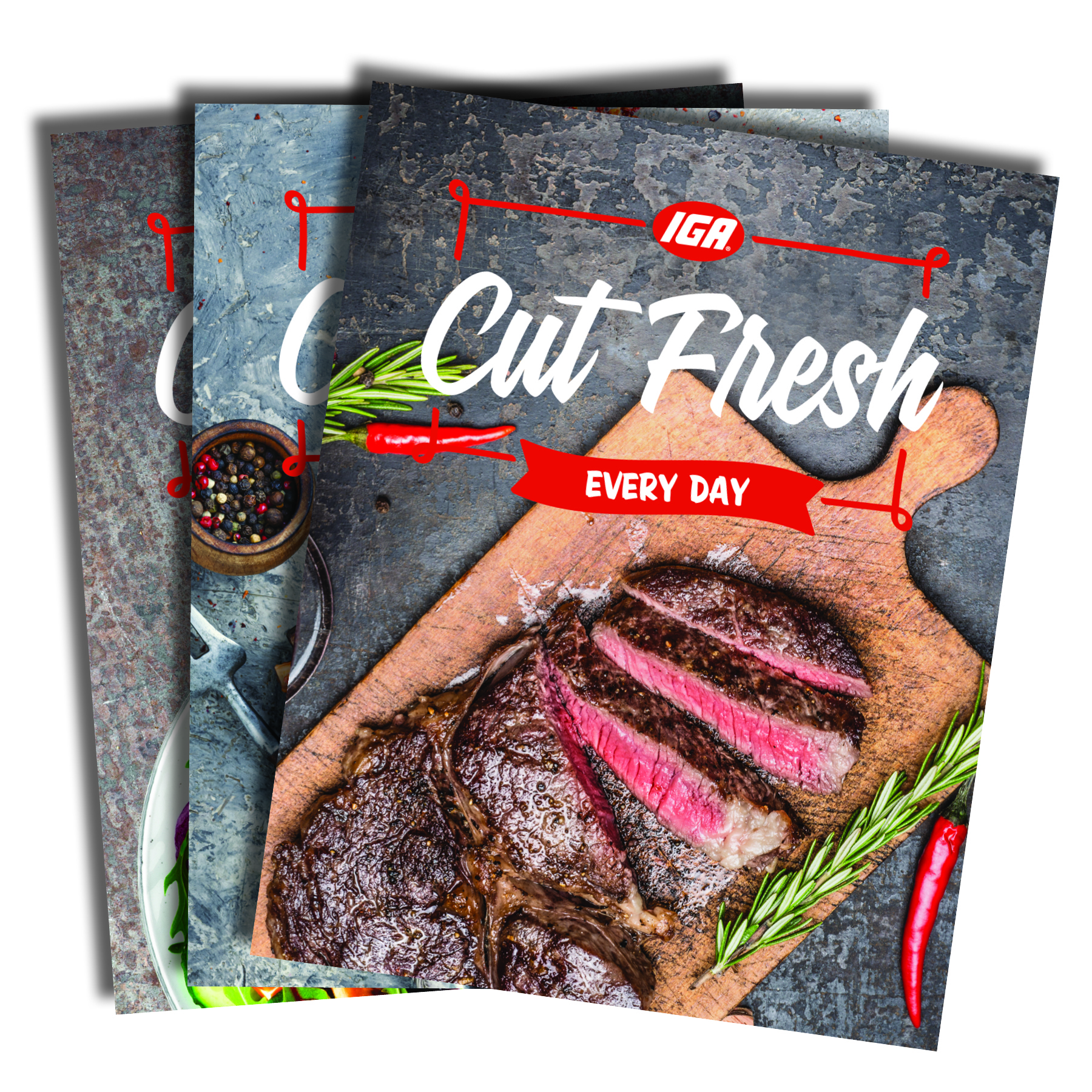 Meat Department: “Fresh Every Day” Hanging Signs – IGA Signs