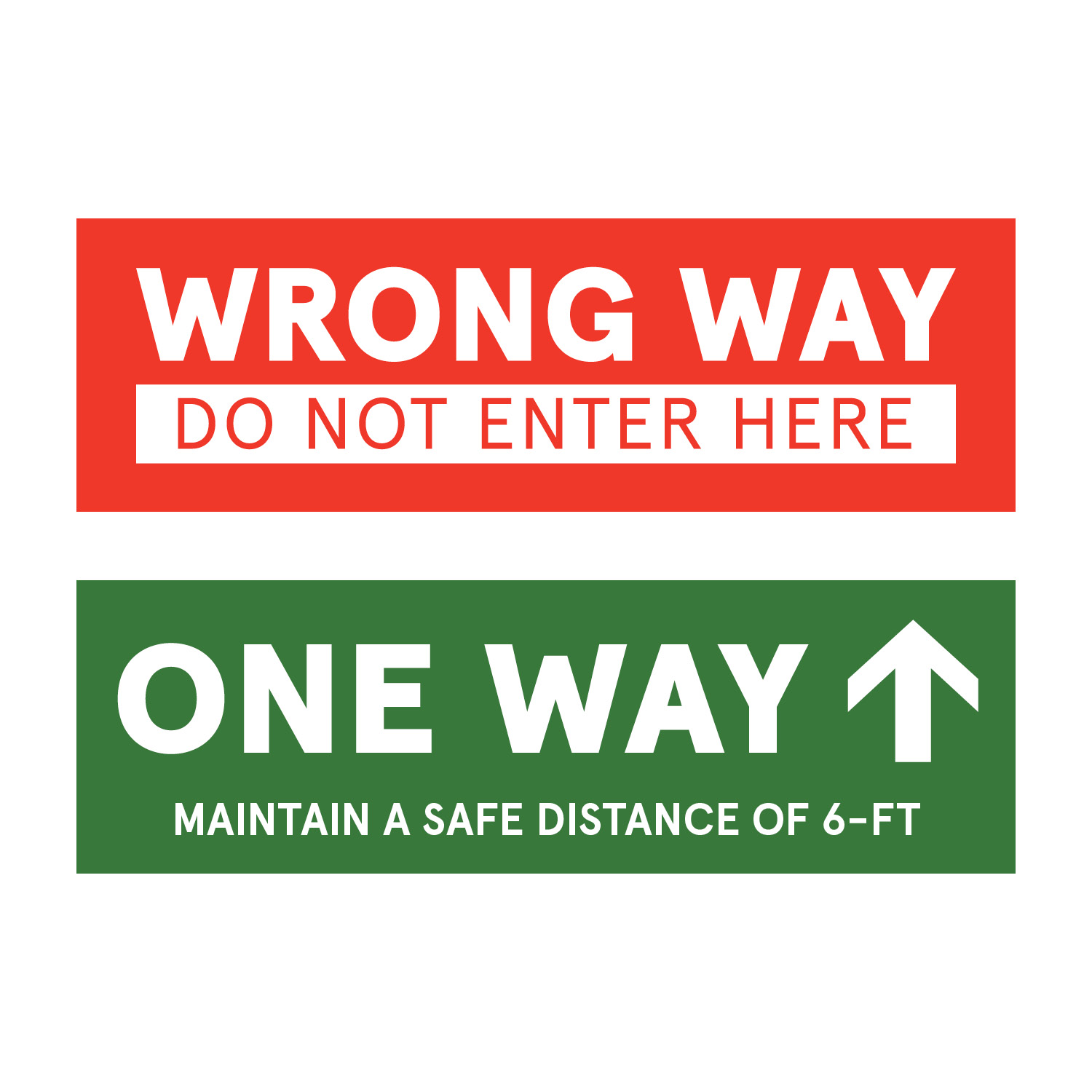 “One Way” Floor Graphics (5 Pairs) – IGA Signs